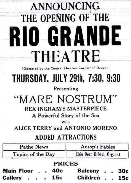 Rio Grande Theatre - Showtimes